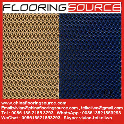 PVC S Grip heavy duty floor matting rolls drainage and slip resistance for wet areas