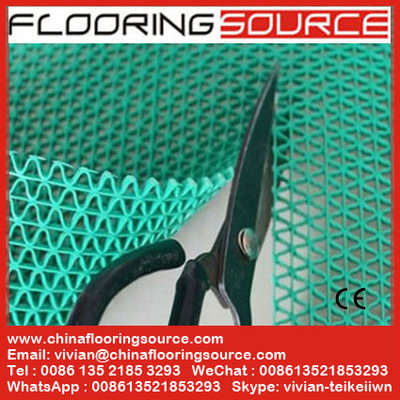 PVC wave Z S design heavy duty wet area floor matting rolls without backing drainage matting