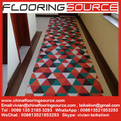Vinyl Printed Coil Floor Mat with anti slip backing or without backing to dry quickly and resist mildew