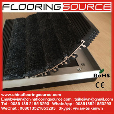 Aluminum Entrance Barrier Matting Shopping Mall Entrance Carpeting Aluminum Frame with Carpet Surface Entrance Area Mats