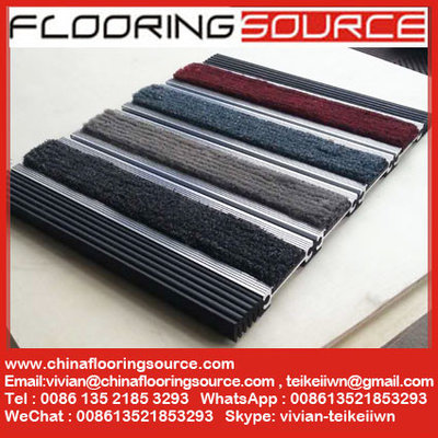 Aluminum Entrance Flooring Mat Aluminum Frame Carpeting Heavy Duty Carpet Entrance Non slip Matting Entrance Mats