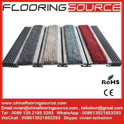 Aluminum Entrance Flooring Mat Aluminum Frame Carpeting Heavy Duty Carpet Entrance Non slip Matting Entrance Mats
