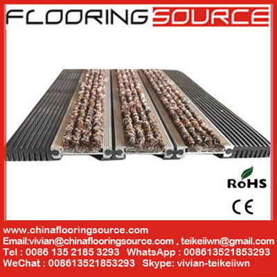 Aluminum Entrance Flooring Mat Aluminum Frame Carpeting Heavy Duty Carpet Entrance Non slip Matting Entrance Mats