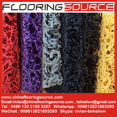 High quality soft PVC Loop Coil Matting Anti-slip and Dust Control Matting for wet areas or entrance areas