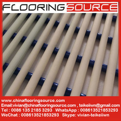 Non slip pvc tube wet area matting swimming pool matting and changing room matting Black Color Roll Size