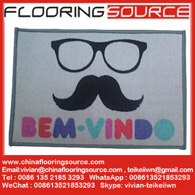 Printed nylon area rugs nylon fiber TPR anti slip backing custom size and shape Machine washable