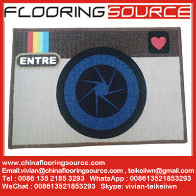 Printed nylon area rugs nylon fiber TPR anti slip backing custom size and shape Machine washable