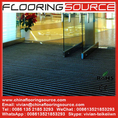 Aluminum Entrance Barrier Matting Shopping Mall Entrance Carpeting Aluminum Frame with Carpet Surface Entrance Area Mats