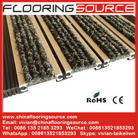 Heavy Duty Aluminum Entrance Matting Shopping Mall Entrance Mats Hotel Entrance Floor Mat Aluminum Frame Carpet Infill