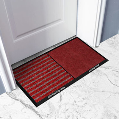 Sanitizing Floor Entrance Mat Foot Mat PVC PP Nylon Surface be filled disinfection solution  Rubber Backing with girps