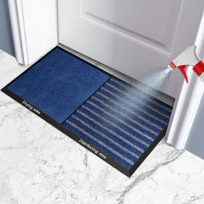 Sanitizing Floor Entrance Mat Foot Mat PVC PP Nylon Surface be filled disinfection solution  Rubber Backing with girps