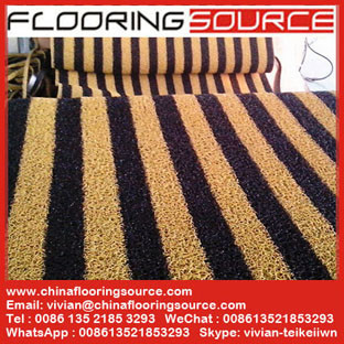 PVC Cushion Coil Mat Pvc Looped Floor Mat anti-slip wet areas dirt stop door mat