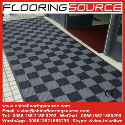 Interlock pvc  tile floor mat for entrance wet areas school mat entrance mat wash room mat indoor pvc mat outdoor mat