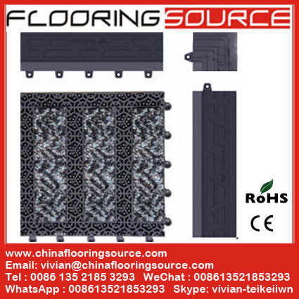 Modular Matting Interlocking Tile Outdoor Carpeting for Commercial Entrance