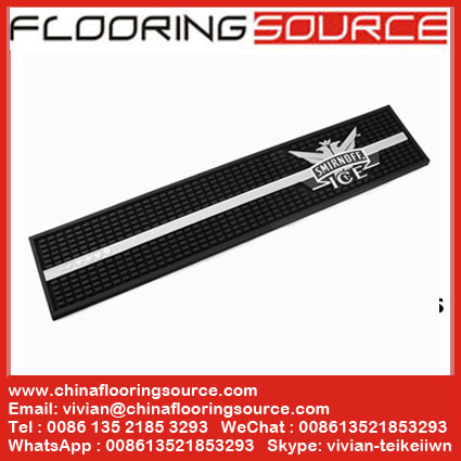 Rubber PVC Personalised Beer Bar Mat PVC Spills Runner Mat prevent spills protect bar surface