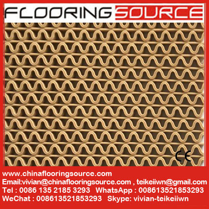 PVC S Grip heavy duty floor matting rolls drainage and slip resistance for wet areas