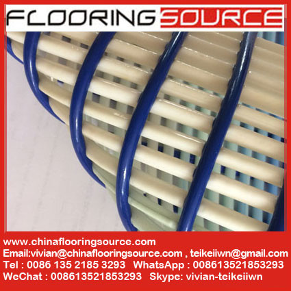 Non slip pvc tube wet area matting swimming pool matting and changing room matting Black Color Roll Size