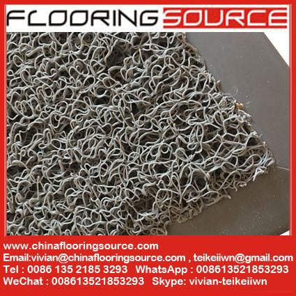 Heavy duty PVC Loop Floor Mat PVC Coil Mat Without Backing With Rubber Border Non slip PVC Wet Area Mat