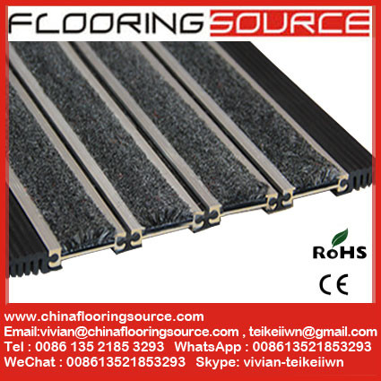 Heavy Duty Aluminum Entrance Matting Shopping Mall Entrance Mats Hotel Entrance Floor Mat Aluminum Frame Carpet Infill