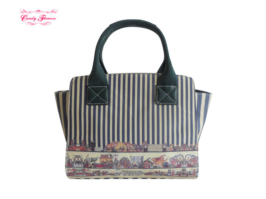 Waterproof Medium Size Digital Printed Bags , Vintage Floral Printed Canvas Bag