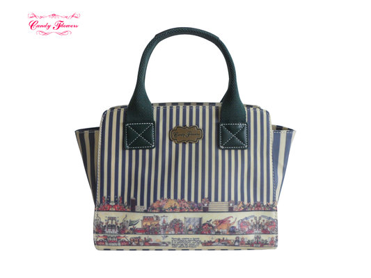 Waterproof Medium Size Digital Printed Bags , Vintage Floral Printed Canvas Bag