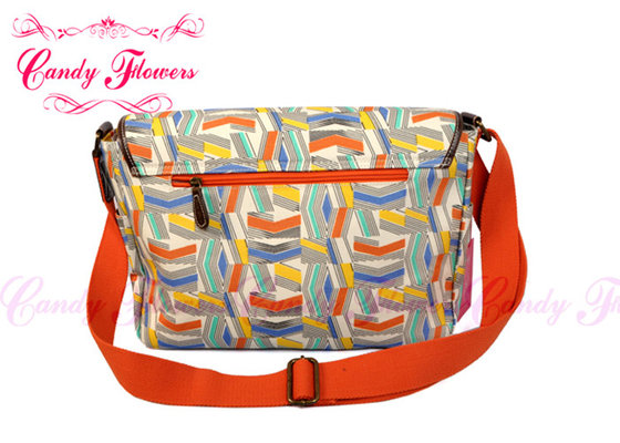 One Shoulder Cross Body Girls Messenger Bags With Geometric Figures