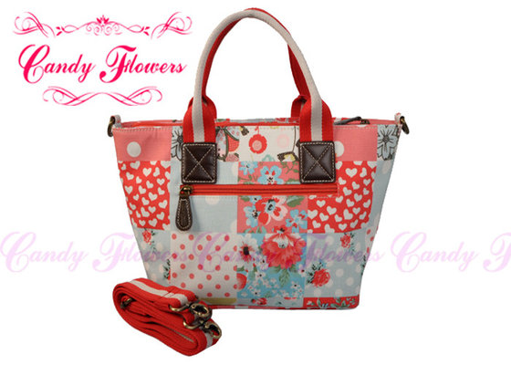 Summer Tote Heart Wind Floral Print Handbags For Women / Ladies / Girls