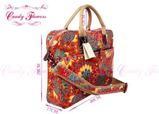 Laptop Computer Floral Canvas Bag