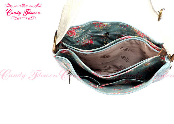 Green Small Floral Girls Messenger Bags Cross Body For Teenagers