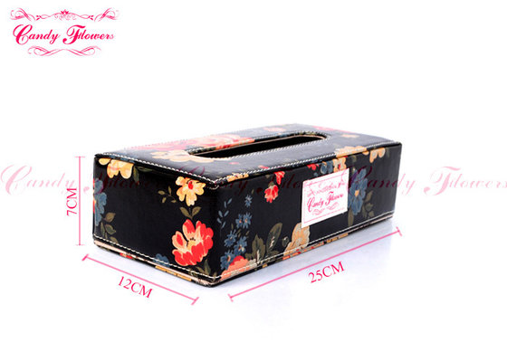 Elegant toilet tissue holder Canvas Storage Boxes with Floral Printed