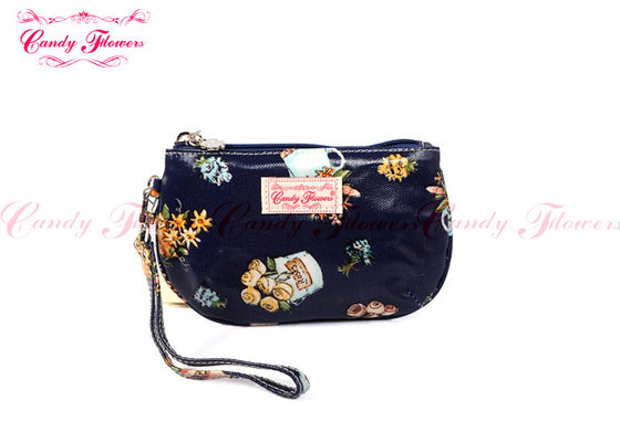Dark Blue womens Zippered Coin Purse wallet / small coin pouch