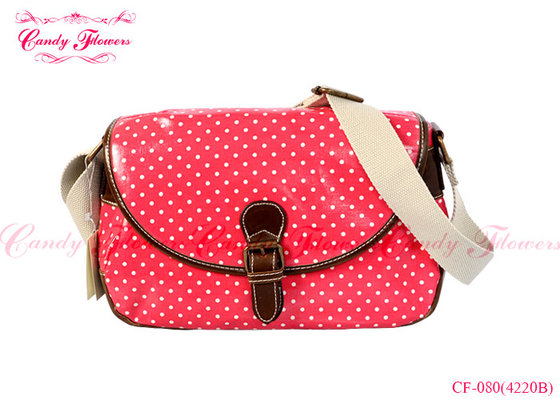 Elegant Single Shoulder Red and White polka dot bag Customized