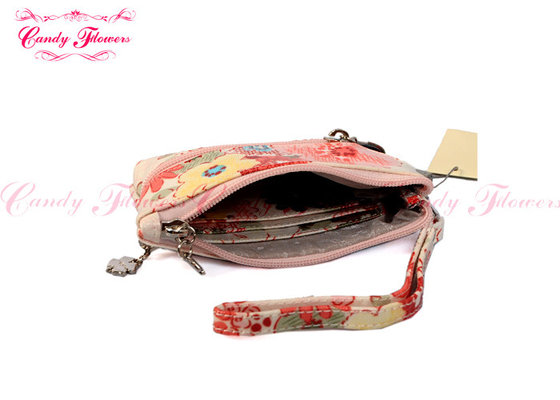 Ladies Flower Zippered Coin Purse