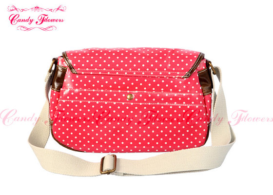 Elegant Single Shoulder Red and White polka dot bag Customized