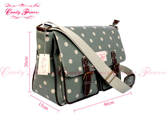 Green and Pink polka dot crossbody bag , cute messenger bags for women