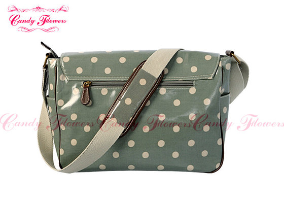 Green and Pink polka dot crossbody bag , cute messenger bags for women