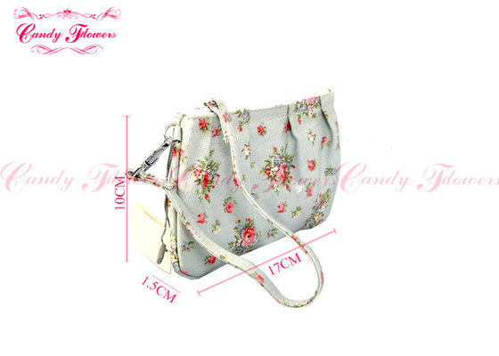 Fashion Mint Green Small Floral Zippered Coin Purse wallet for womens
