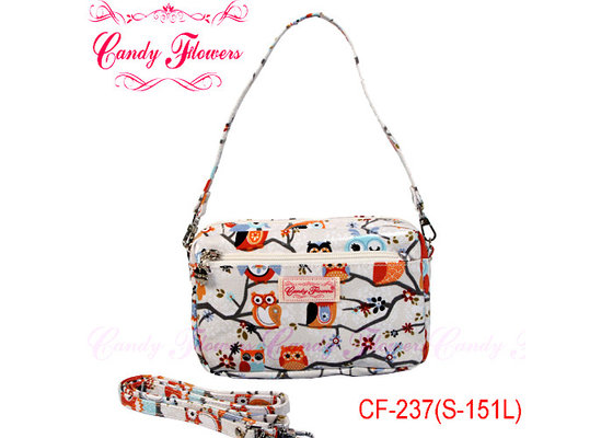 Cute Cartoon Owls Girls Messenger Bags , Kids Floral Canvas Bag