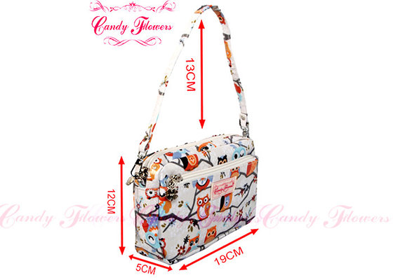 Cute Cartoon Owls Girls Messenger Bags , Kids Floral Canvas Bag