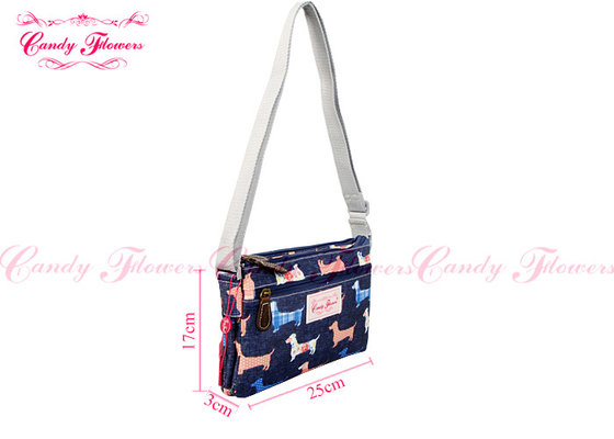 Lovely Girls Girls Messenger Bags Dogs Pattern PVC Weatherproof Canvas