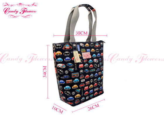 Colorful Lovely big handbags for girls , Cars Pattern black handbags