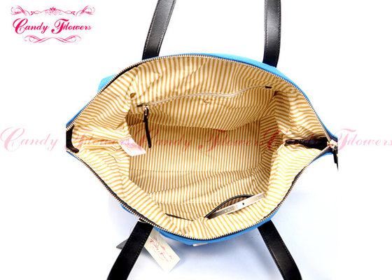 Blue and Black big cloth tote bags for women , shoulder tote bags