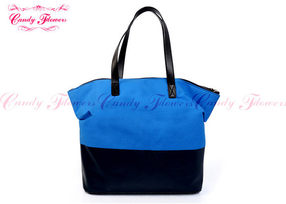 Blue and Black big cloth tote bags for women , shoulder tote bags