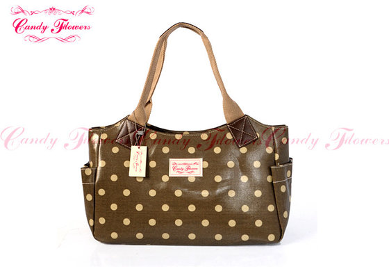 Fashionable Brown polka dot Handbags Leisure work totes bags women