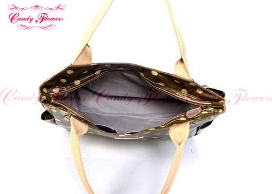 Fashionable Brown polka dot Handbags Leisure work totes bags women
