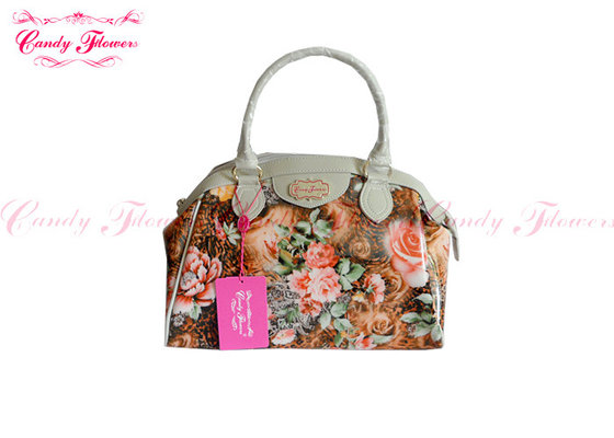 Big Summer Floral Printed Handbags , Beautiful Womens Hand Bags