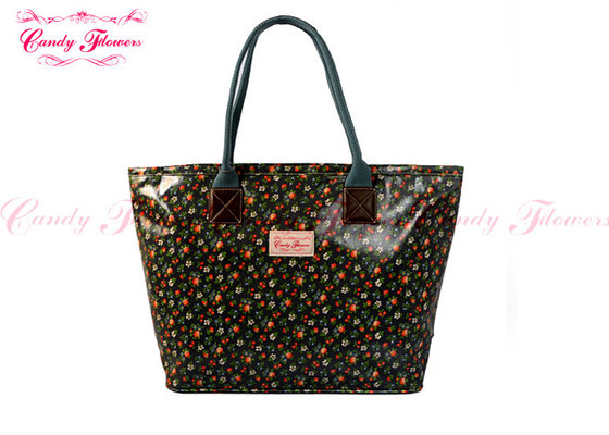 Black Canvas Small Floral Handbags large womens tote bags OEM