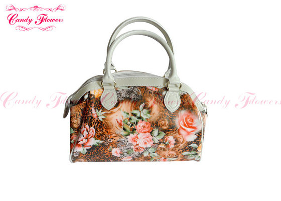 Big Summer Floral Printed Handbags , Beautiful Womens Hand Bags