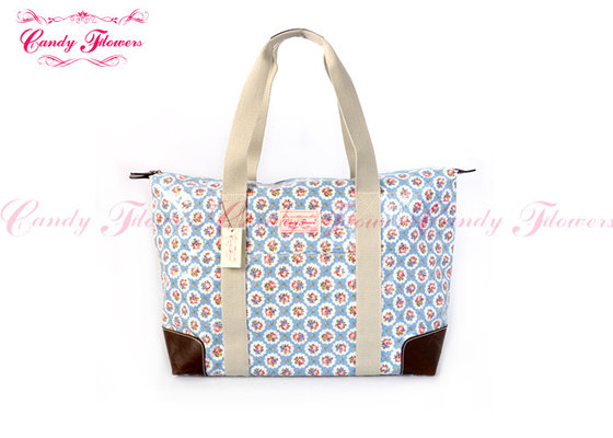 Blue and White Floral Big Womens Tote Bags with Single Shoulder 50 X 30 X 17