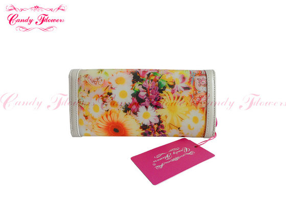 Eco PVC Weatherproof Girls Floral Canvas Bag credit card holder wallet